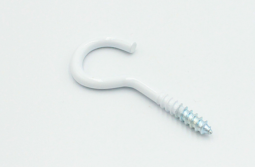Krog Ø4,3x50 mm, hvidmalet metal